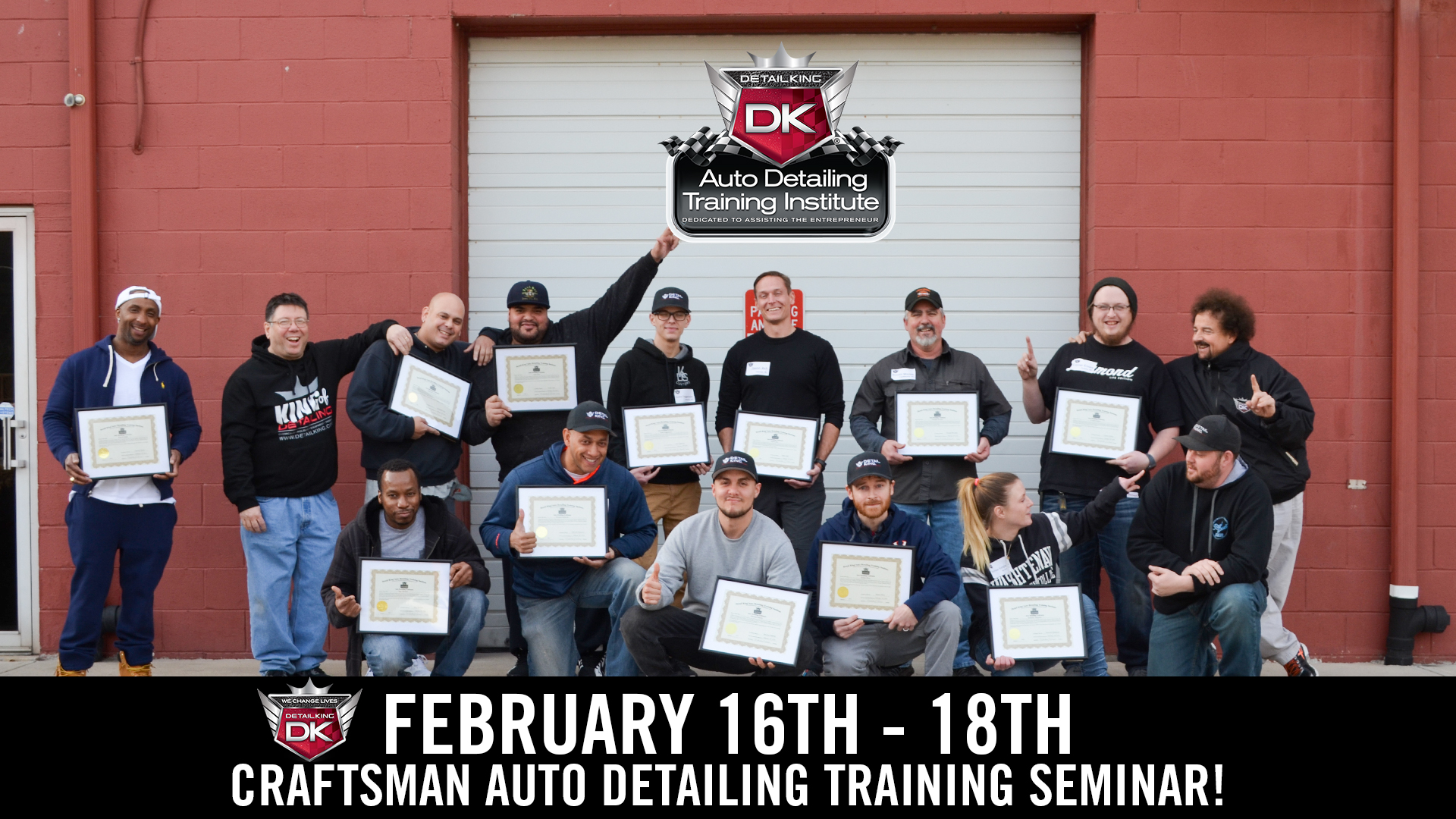 February 16th - 18th 2018 Craftsman Detailing Training Class - Detail King