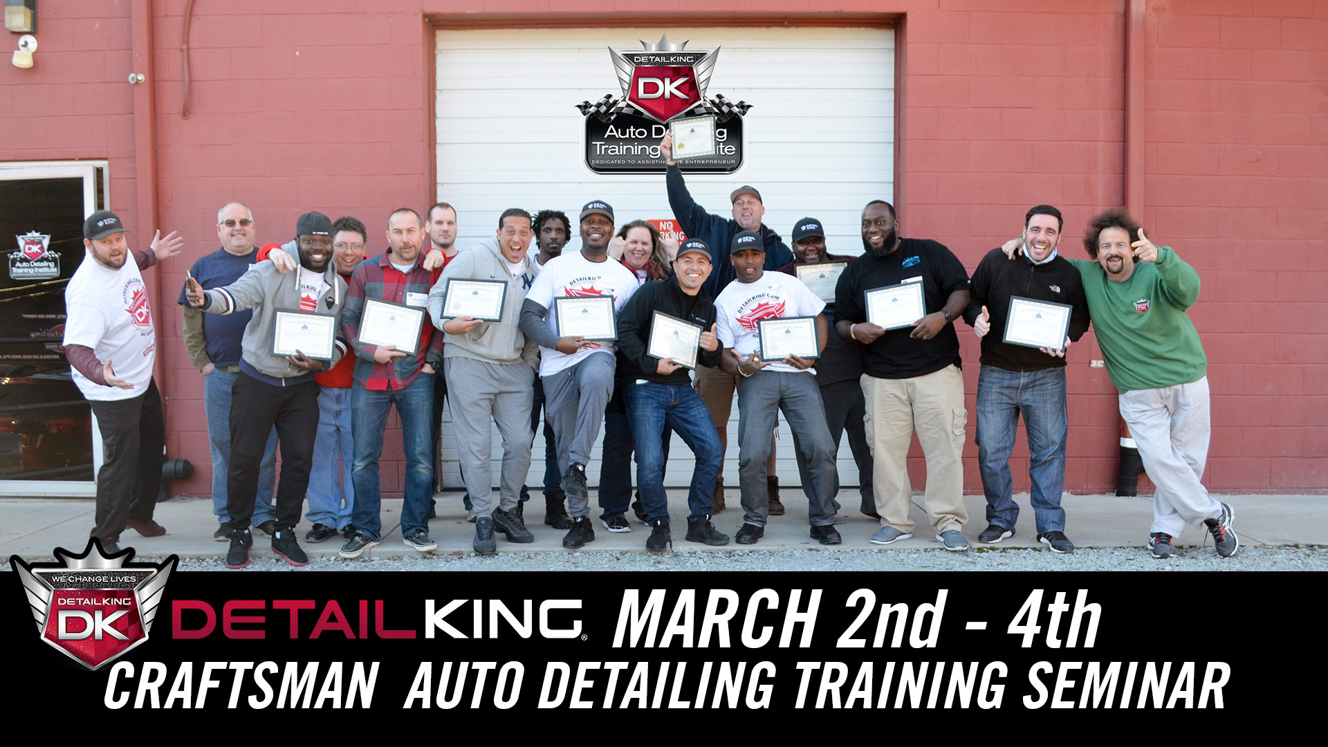 March 2nd - 4th 2018 Craftsman Detailing Training Class - Detail King